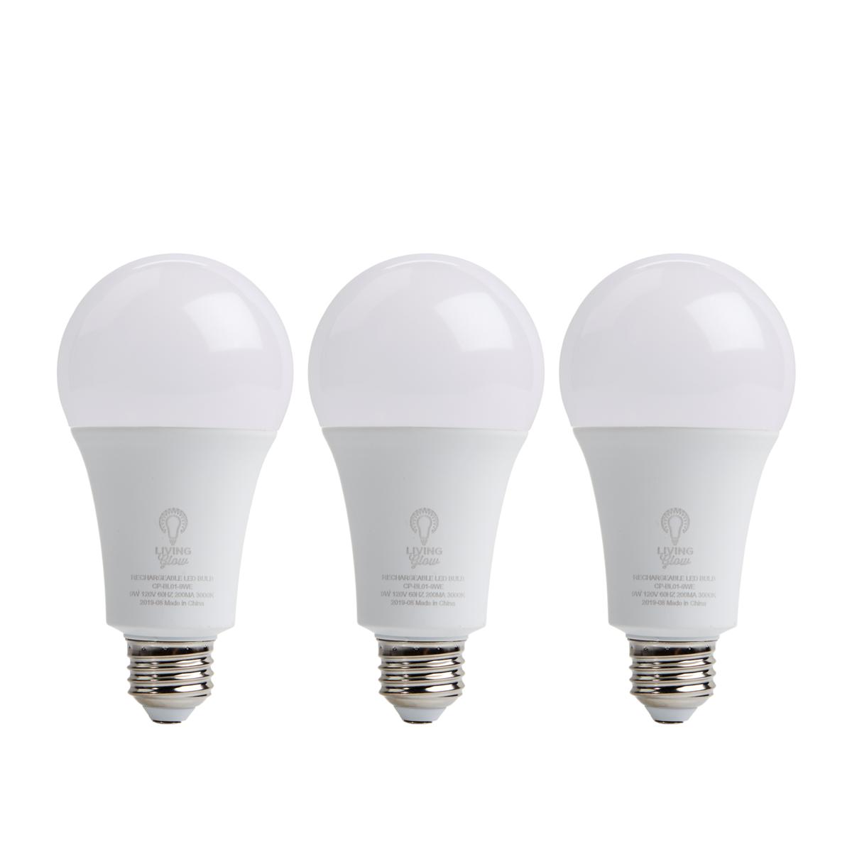 Living Glow Rechargeable LED Bulbs 3-Pack | Living Glow Bulbs